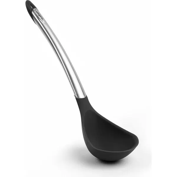 CUISIPRO Silicone & Stainless Steel 12.25-inch Ladle - Black