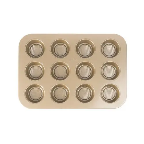 CUISIPRO 12-cup Steel Nonstick Muffin Baking Pan - Brown