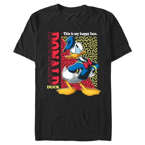 MICKEY & FRIENDS Donald Duck This Is My Happy Face Short Sleeve Graphic T-shirt