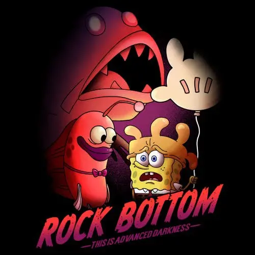 SPONGEBOB SQUAREPANTS Rock Bottom Advanced Darkness Graphic T-shirt