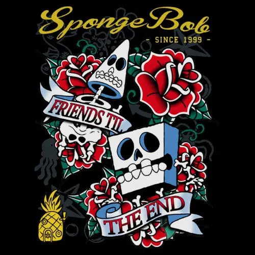 SPONGEBOB SQUAREPANTS Friends Til The End Graphic T-shirt