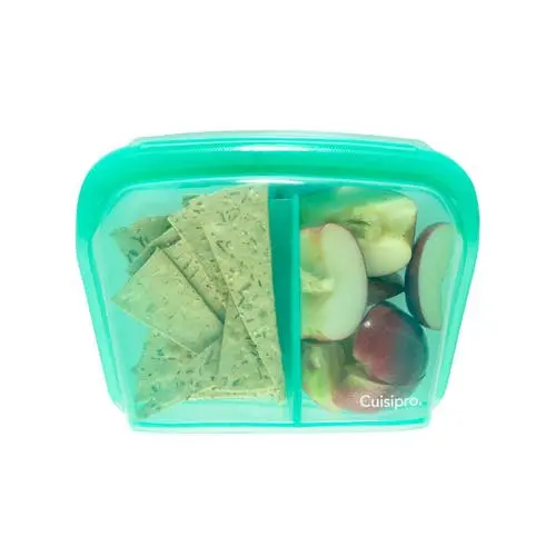 CUISIPRO Pack-it Silicone Reusable Stand Up Storage Bag W/divider
