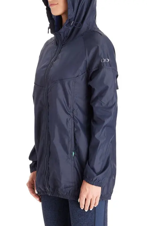 MODERN ETERNITY Waterproof 3-in-1 Maternity Windbreaker - Navy