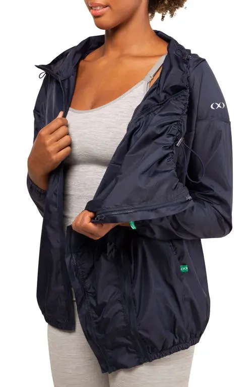 MODERN ETERNITY Waterproof 3-in-1 Maternity Windbreaker - Navy