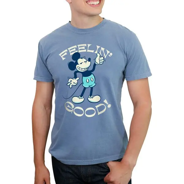 MICKEY & FRIENDS Retro Feelin' Good Graphic T-shirt - Blue Jean