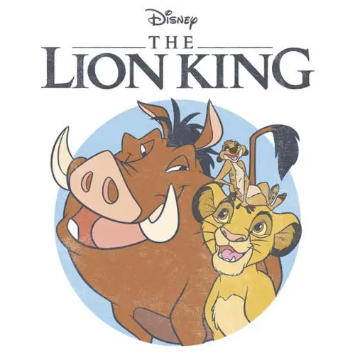 LION KING Distressed Friends Badge Graphic T-shirt