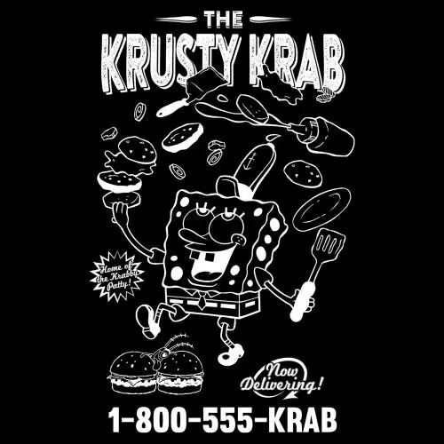 SPONGEBOB SQUAREPANTS The Krusty Krab Delivering Number Graphic T-shirt