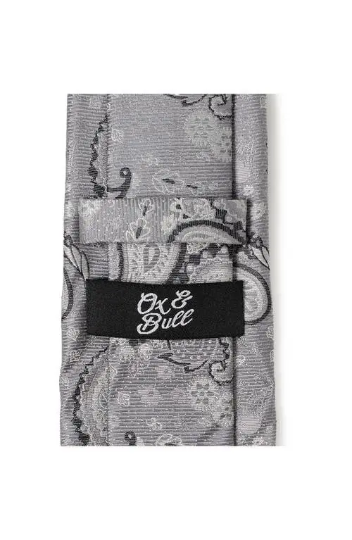 CUFFLINKS, INC. Paisley Silk Jacquard Tie - Gray