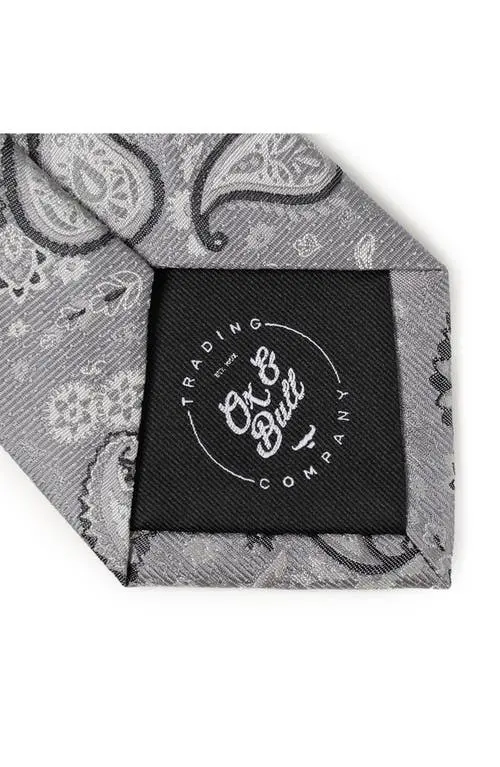 CUFFLINKS, INC. Paisley Silk Jacquard Tie - Gray