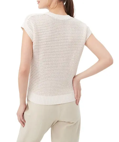 Trina Turk Yuri Open Knit Pullover - Sancerre