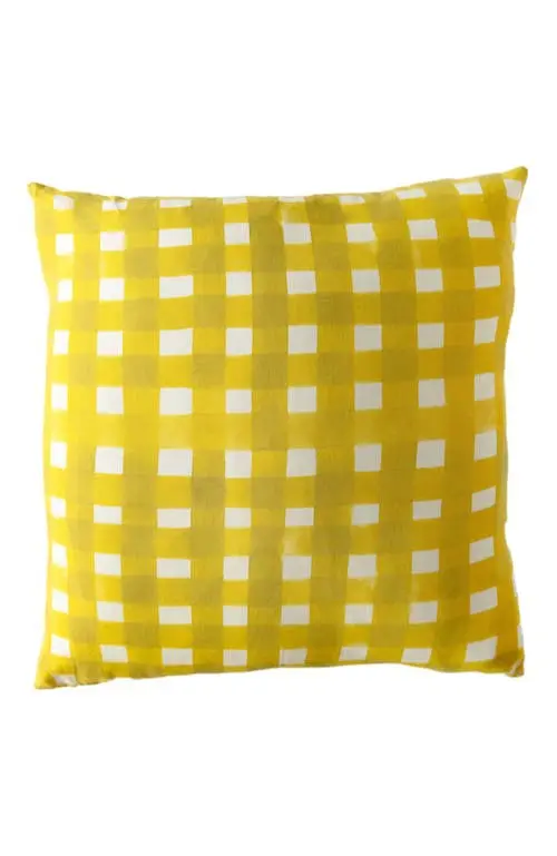 GOLDIE HOME Cross-hatch Pillow - Yellow