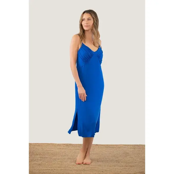 JJWINKS Lover Nightgown With Luxuriously Soft Built-in Shelf - Cobalt