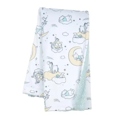 LAMBS & IVY Disney Baby Cozy Friends Winnie The Pooh Fleece Baby Blanket - White