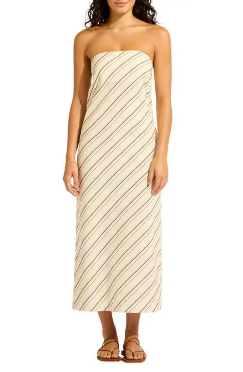 Seafolly Bias Cut Cover-up Midi Dress - Ecru