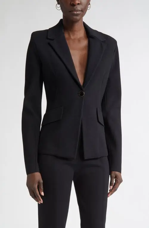 St. John Harper One-button Knit Jacket - Black