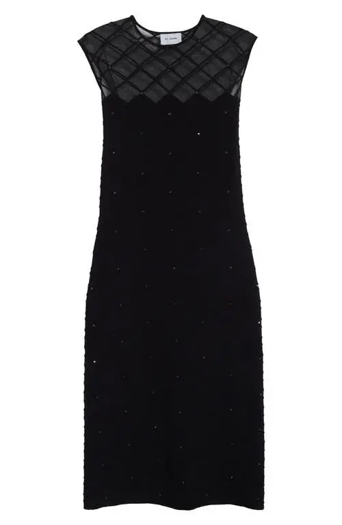 St. John Trellis Engineered Knit Sheath Dress