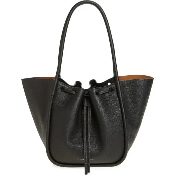 Proenza Schouler Large Ruched Pebbled Leather Tote - Black