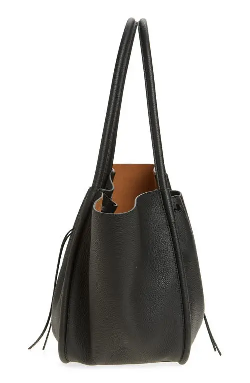 Proenza Schouler Large Ruched Pebbled Leather Tote - Black