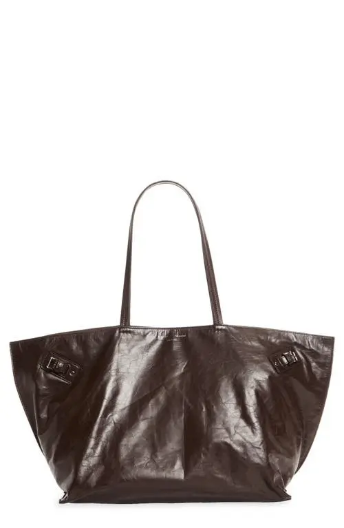 Proenza Schouler Crinkled Leather Tote - Espresso