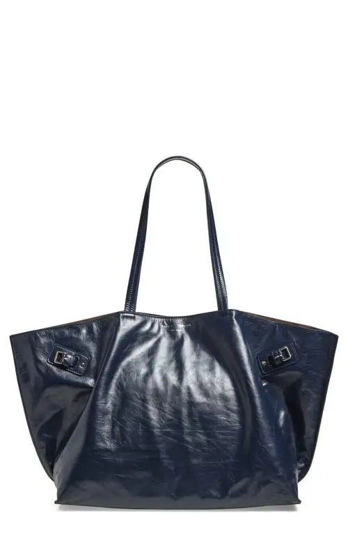 Proenza Schouler Crinkled Leather Tote - Navy