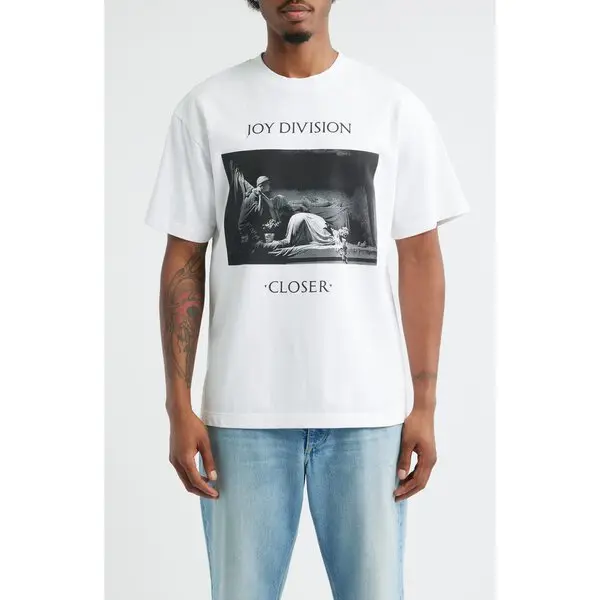 ID SUPPLY CO Joy Division 'closer' Graphic T-shirt - White