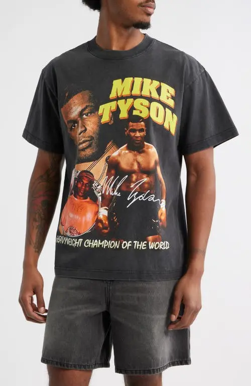 ID SUPPLY CO Mike Tyson Paparazzi Graphic T-shirt - Black