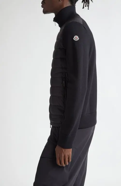 Moncler Maglia Mixed Media Cardigan - Black
