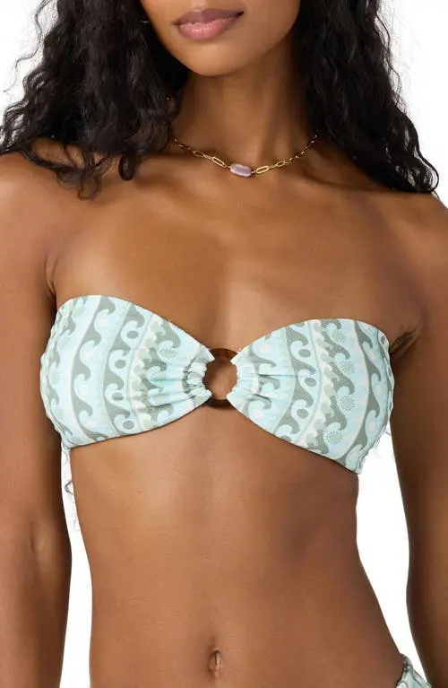 O'Neill Balearic Waves Coast Bandeau Bikini Top - Starlight Blue