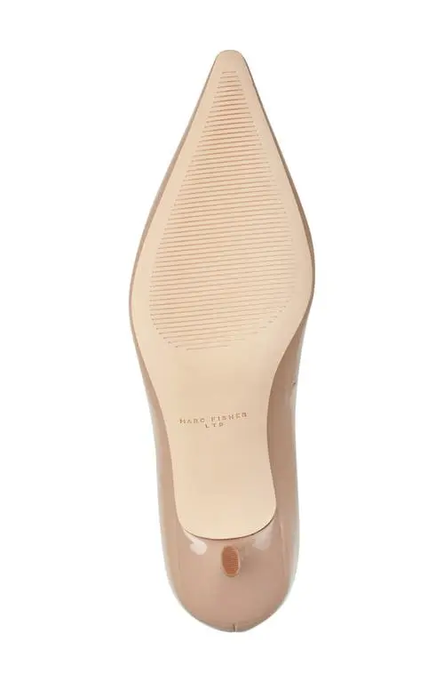 Marc Fisher Calynna Pointed Toe Kitten Heel Pumps - Beige