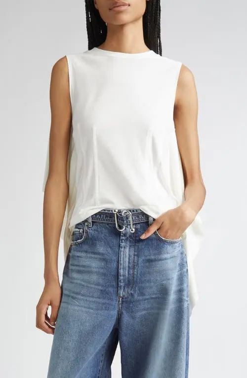 Sportmax Cera Draped Mixed Media Sleeveless Top