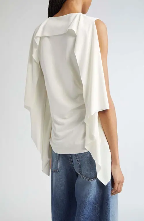 Sportmax Cera Draped Mixed Media Sleeveless Top