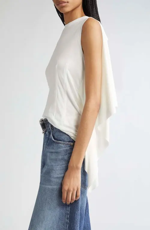 Sportmax Cera Draped Mixed Media Sleeveless Top
