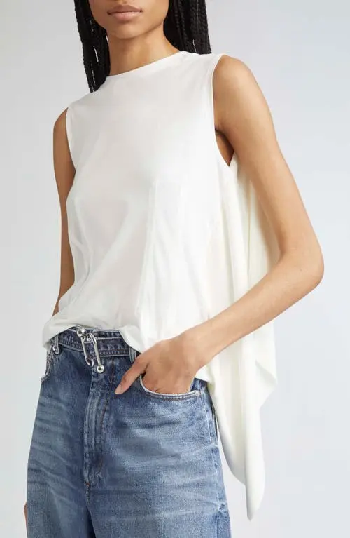 Sportmax Cera Draped Mixed Media Sleeveless Top