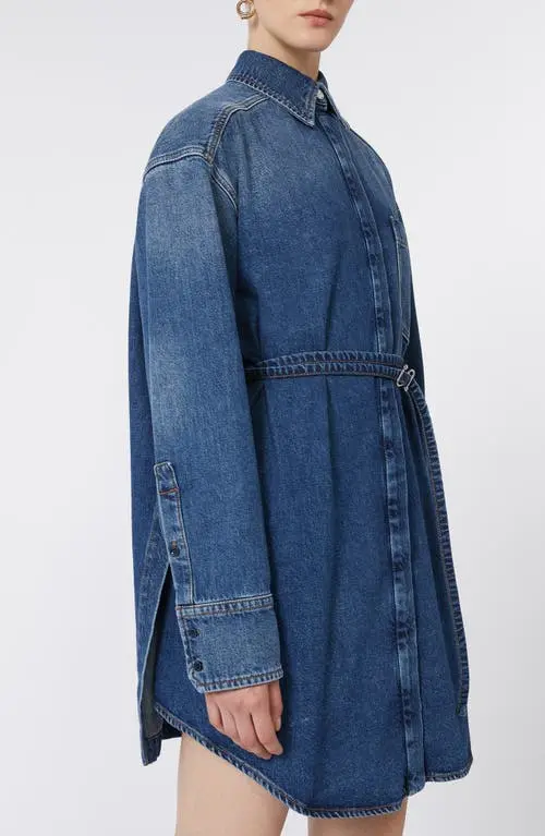 Sportmax Eridani Oversize Belted Denim Shirt