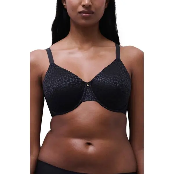 Chantelle Magique Underwire Back Smoothing Minimizer Bra - Black