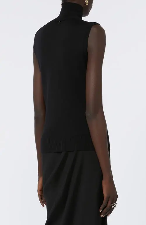 Sportmax Vertigo Sleeveless Virgin Wool Sweater - Black