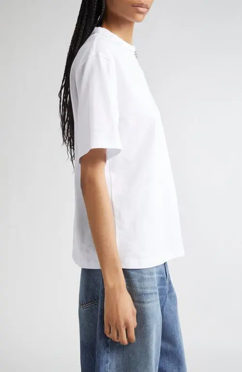 Sportmax Oblato Chain Embellished T-shirt - Optical White