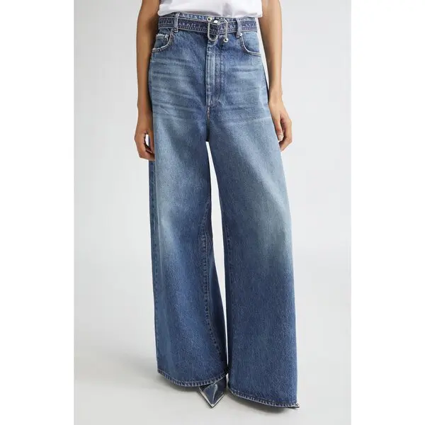 Sportmax Procida Belted Wide Leg Jeans