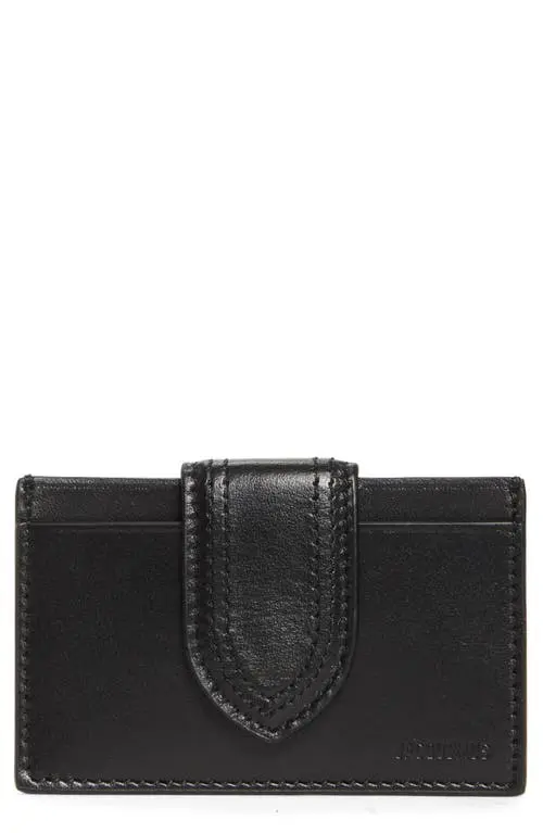 Jacquemus The Bambino Leather Card Case - Black