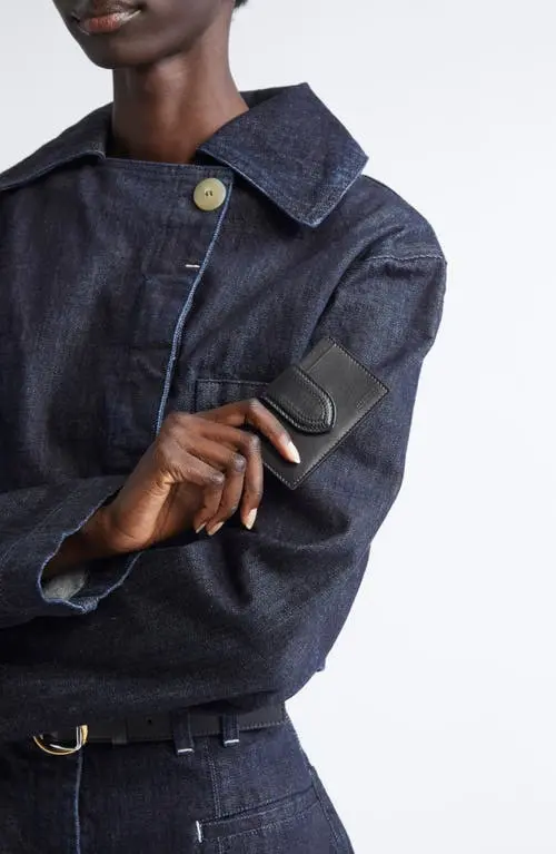 Jacquemus The Bambino Leather Card Case - Black