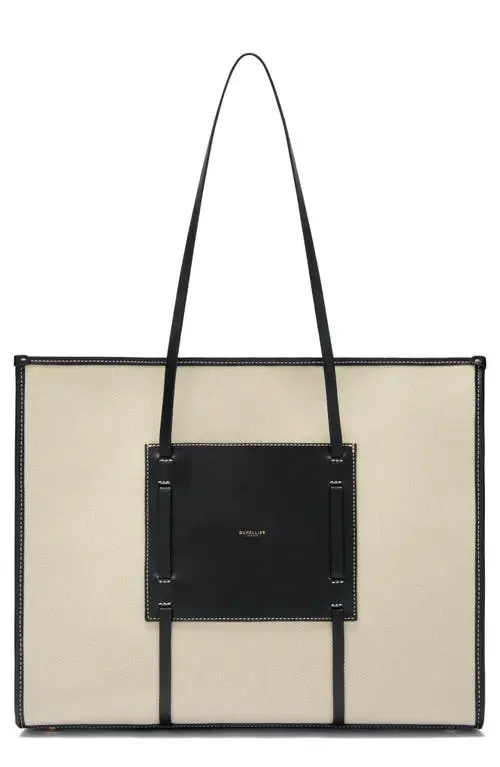 DEMELLIER Large Capri Canvas Tote - Salt/pepper/black