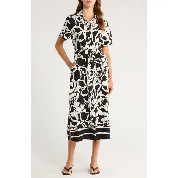 MELLODAY Printed Shirtdress
