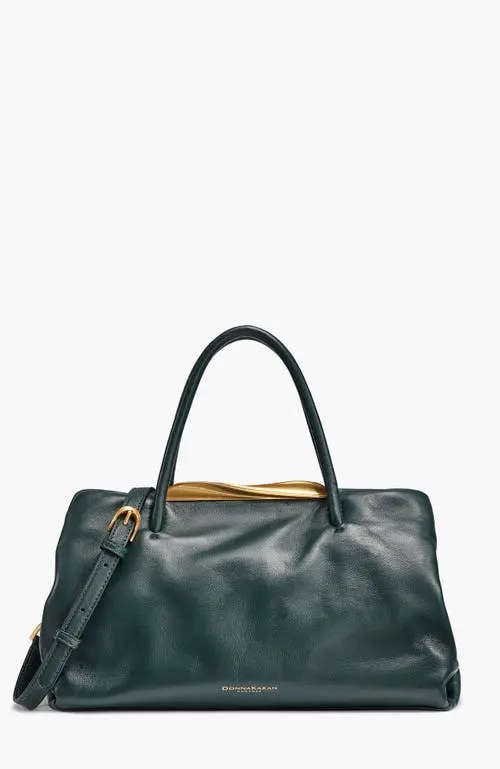 Donna Karan New York Poplin Small Satchel - Dark Forest