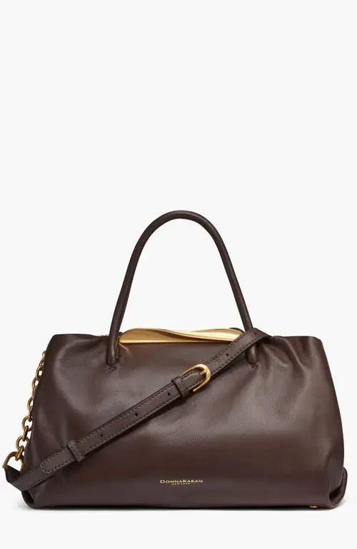 Donna Karan New York Poplin Small Satchel - Umber