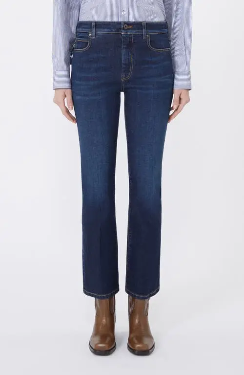 Max Mara Rapallo Slim Fit Ankle Jeans - Navy