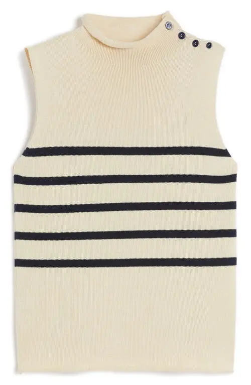 Max Mara Striped Sleeveless Cotton Sweater