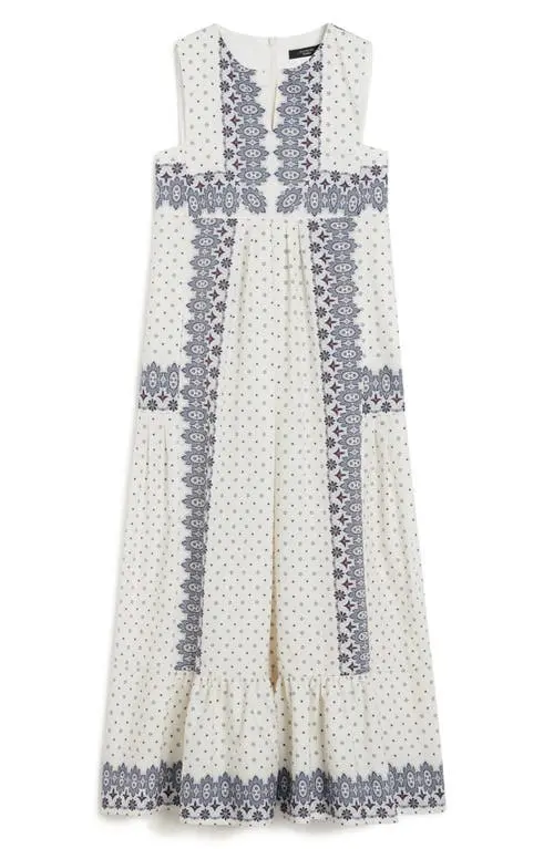 Max Mara Manila Mixed Print Cotton Dress