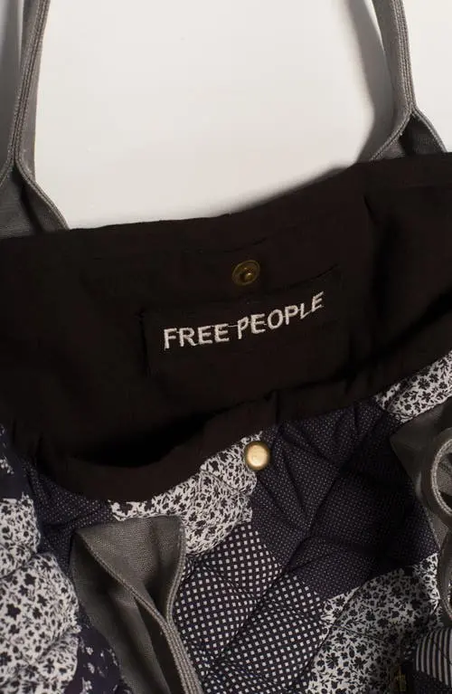 Free People Pippa Patchwork Cotton Tote - Blue Combo