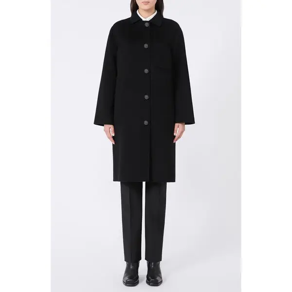 Max Mara Zenone Virgin Wool Coat - Black