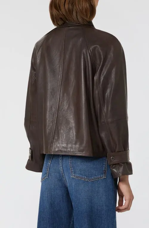 Max Mara Berbice Oversize Leather Jacket